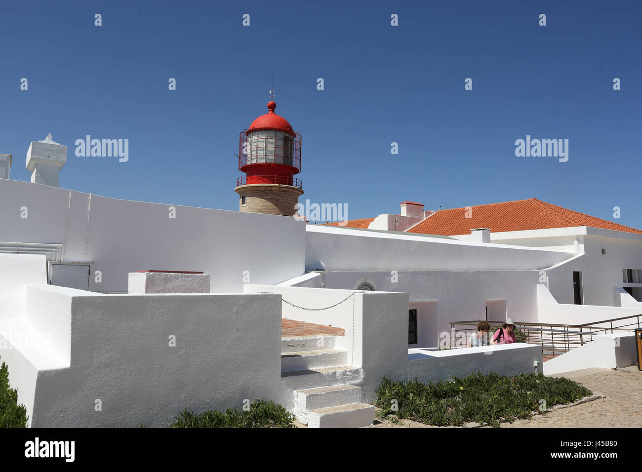 Portugal, Algarve, Cabo de Sao Vicente by Sagres, Lighthouse Stock ...