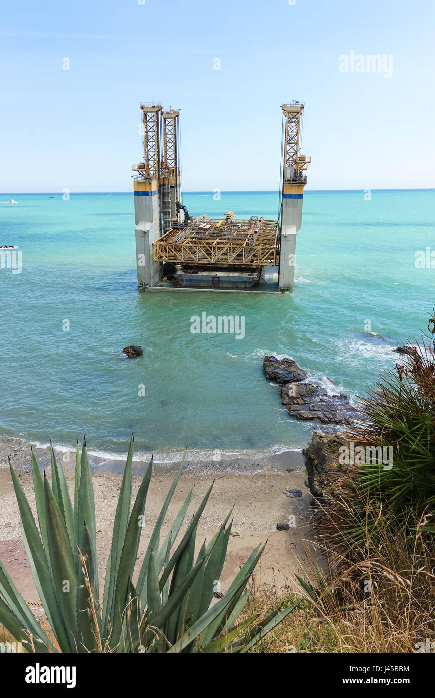 Benalmadena, Andalusia, Spain, 29 april 2017. Industrial Platform ...