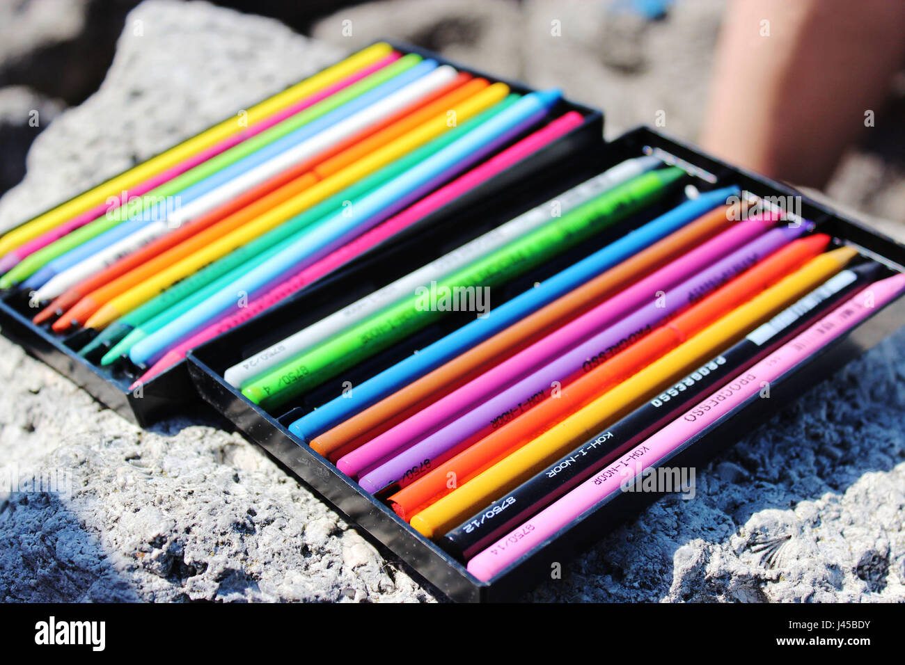 A day to enjoy creating and colouring Stock Photo - Alamy