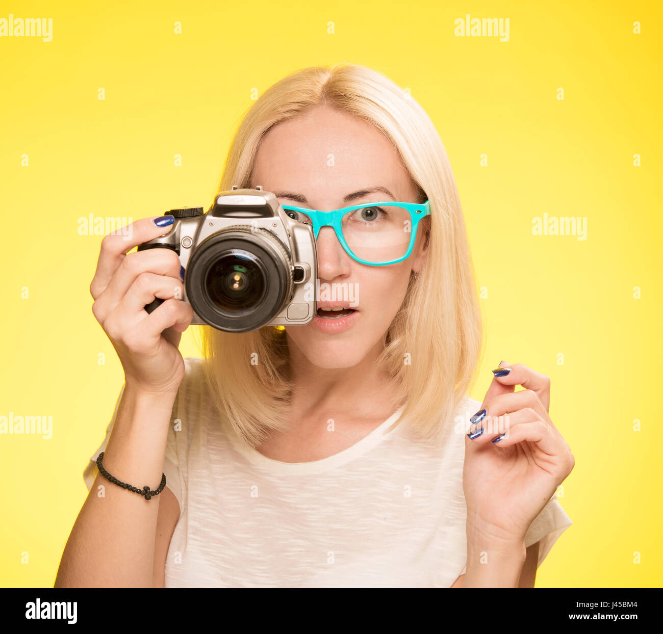 cute professional photographer with your favorite camera Stock Photo ... cute professional photographer with your favorite camera Stock Photo ...
