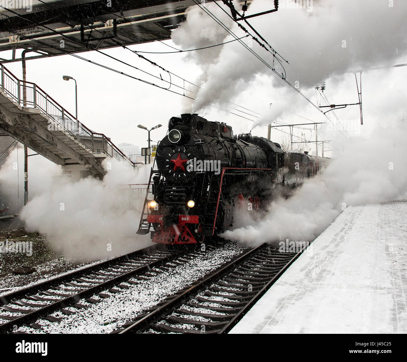Soviet era steam locomotive hi-res stock photography and images - Alamy
