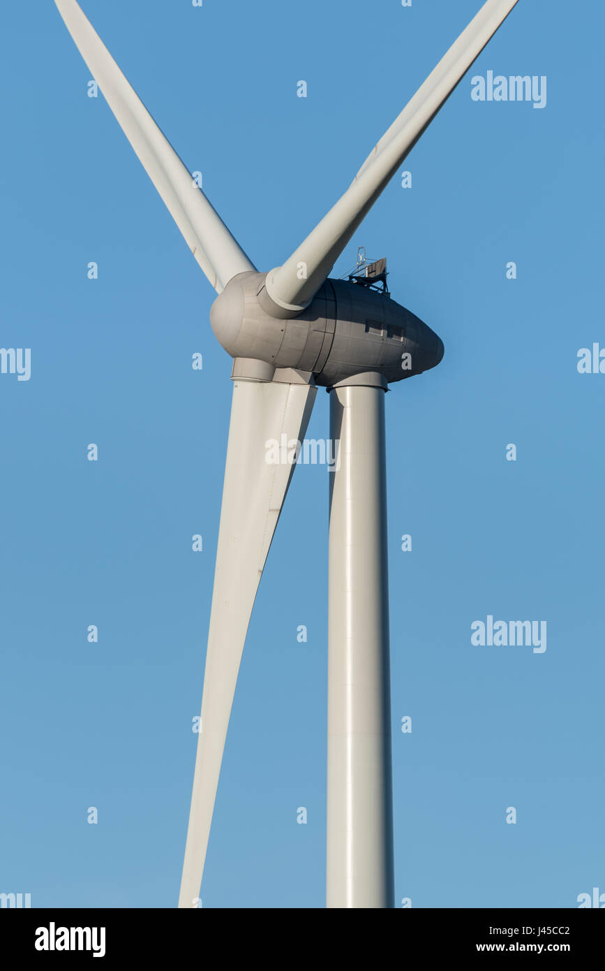 Wind turbine power blue background hi-res stock photography and images ...