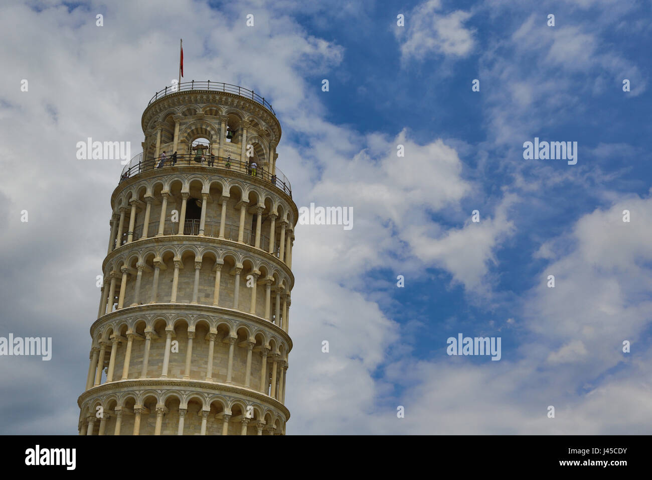 The top of the leaning tower of pisa Stock Photo - Alamy