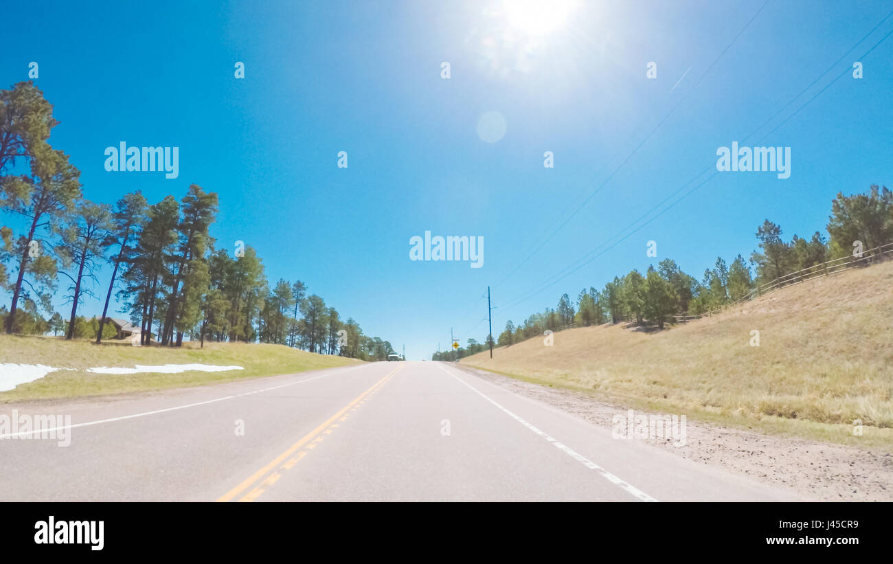 POV point of view - Driving through countryside in Eastern Colorado ...