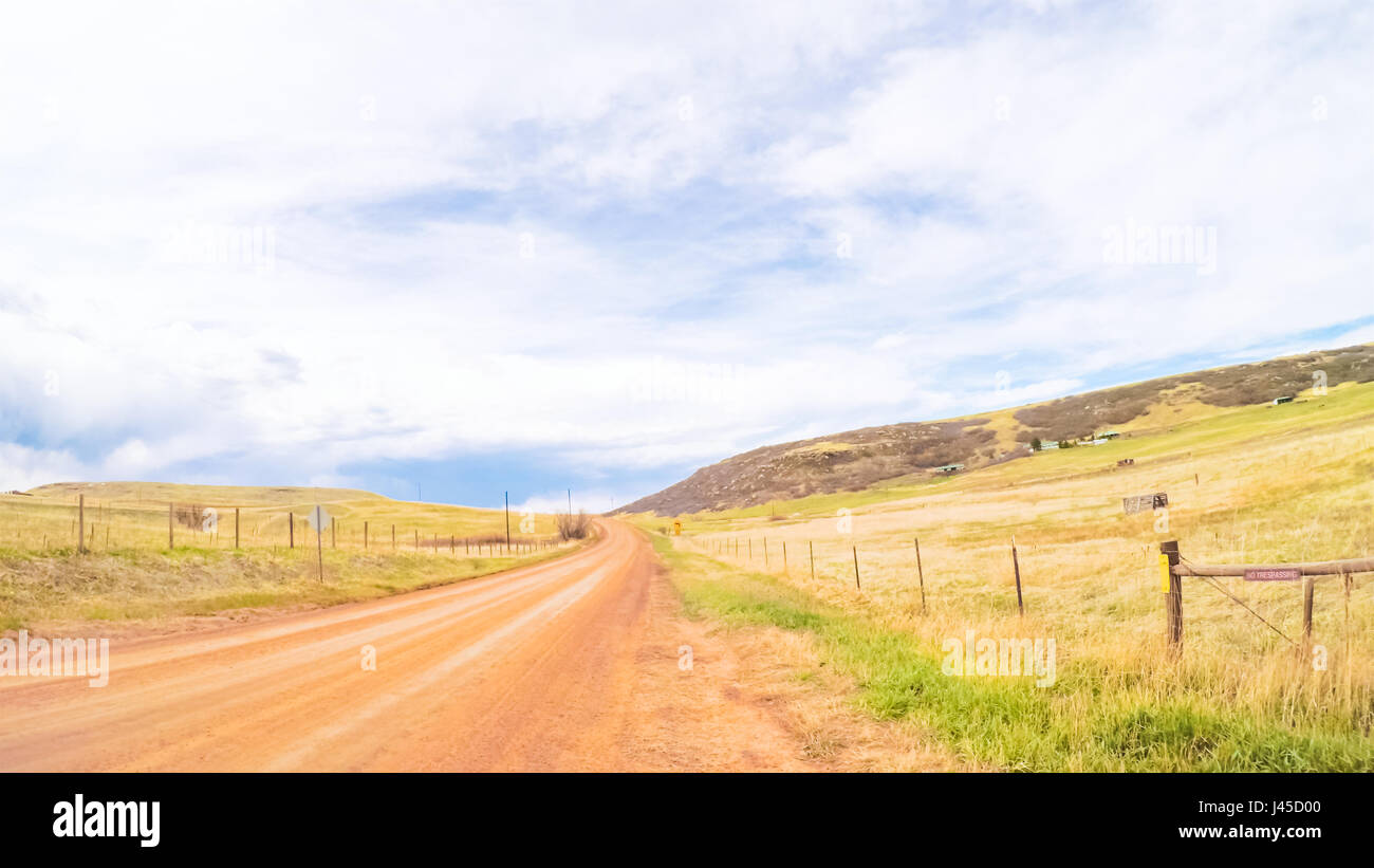 POV point of view - Driving through countryside in Eastern Colorado ...