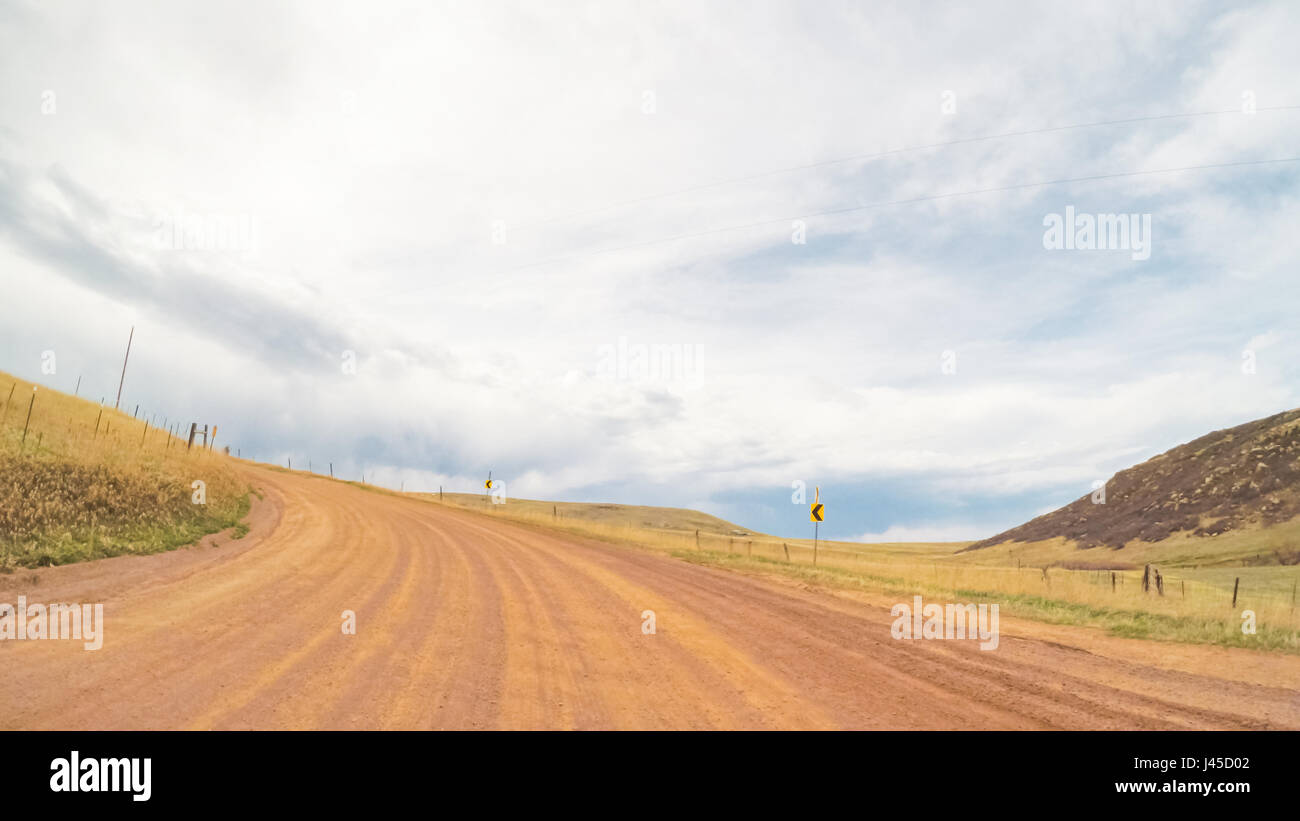POV point of view - Driving through countryside in Eastern Colorado ...
