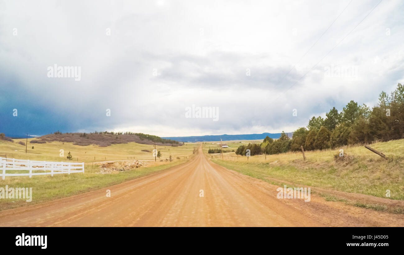 POV point of view - Driving through countryside in Eastern Colorado ...