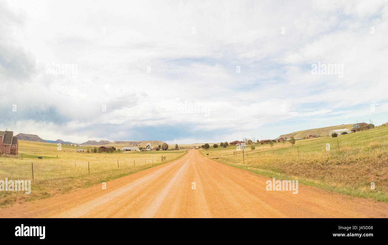 POV point of view - Driving through countryside in Eastern Colorado ...