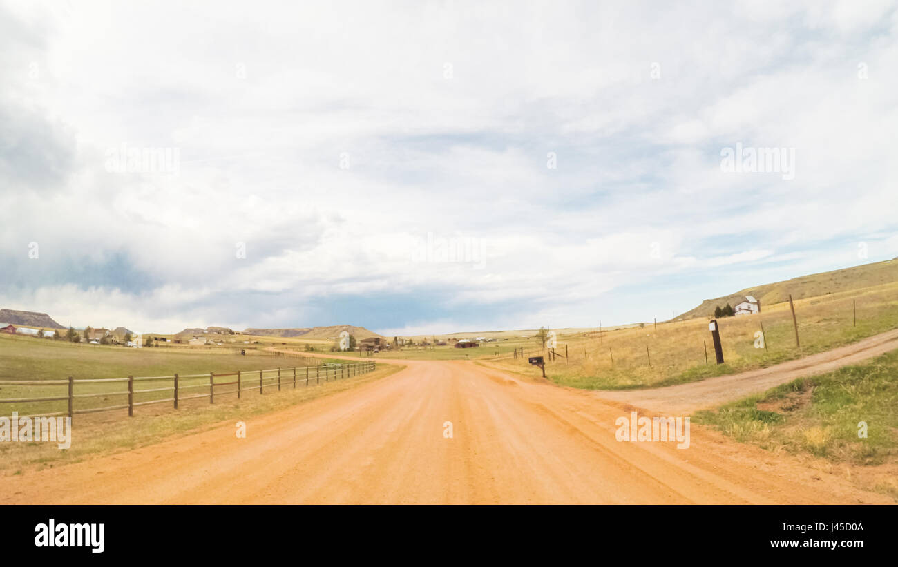 POV point of view - Driving through countryside in Eastern Colorado ...