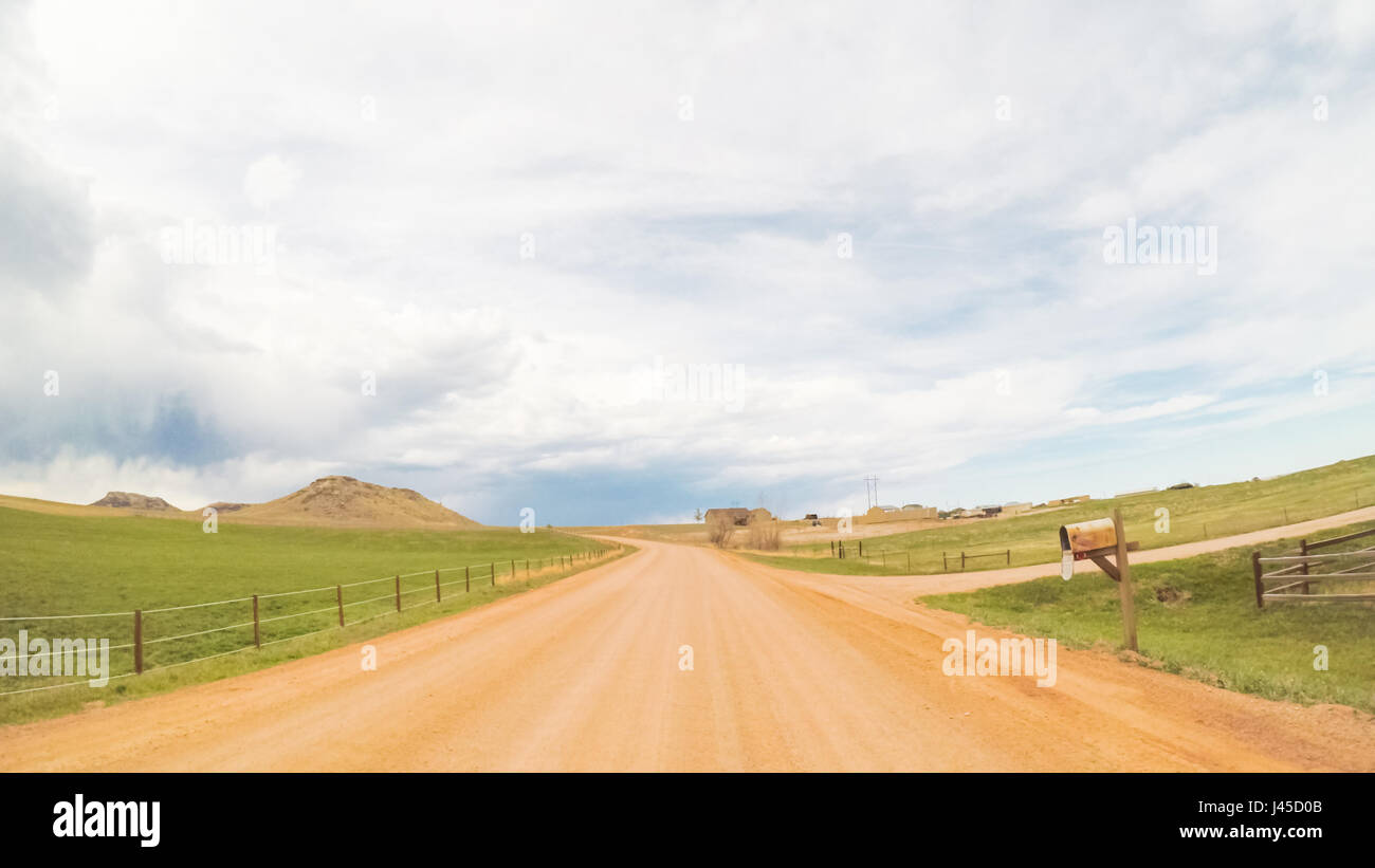 POV point of view - Driving through countryside in Eastern Colorado ...