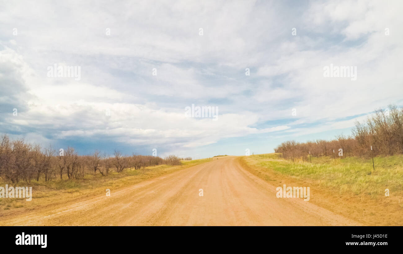 POV point of view - Driving through countryside in Eastern Colorado ...