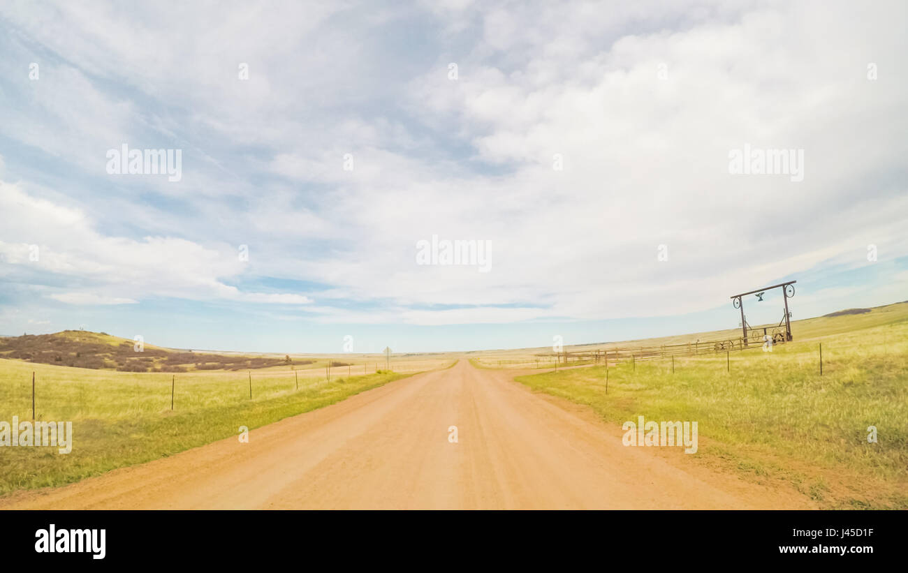 POV point of view - Driving through countryside in Eastern Colorado ...