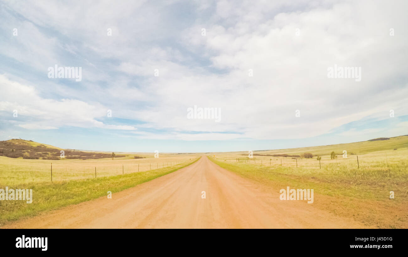 POV point of view - Driving through countryside in Eastern Colorado ...