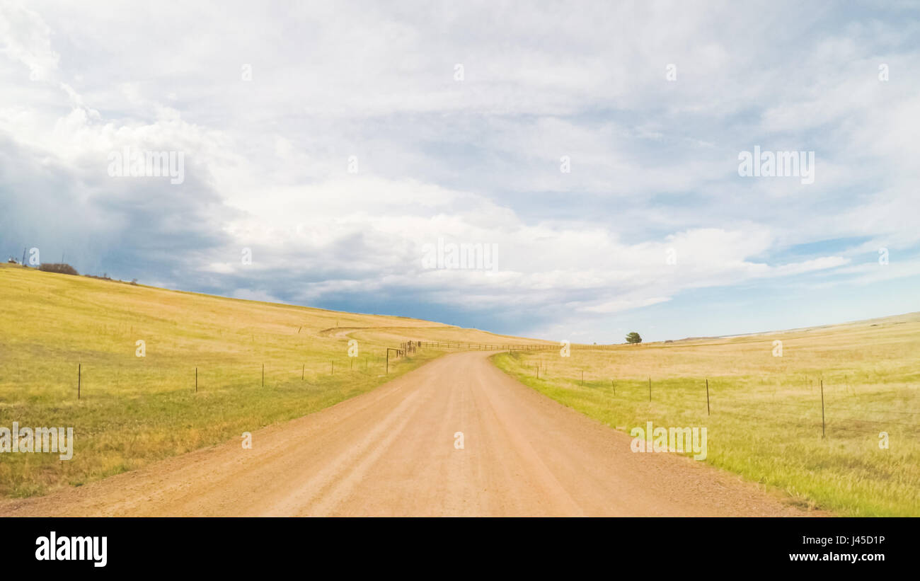 POV point of view - Driving through countryside in Eastern Colorado ...