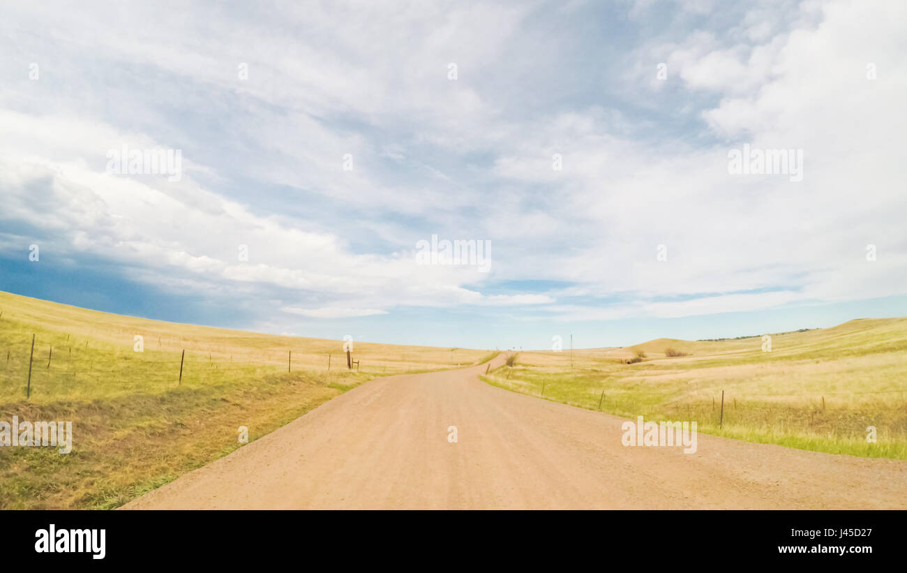 POV point of view - Driving through countryside in Eastern Colorado ...