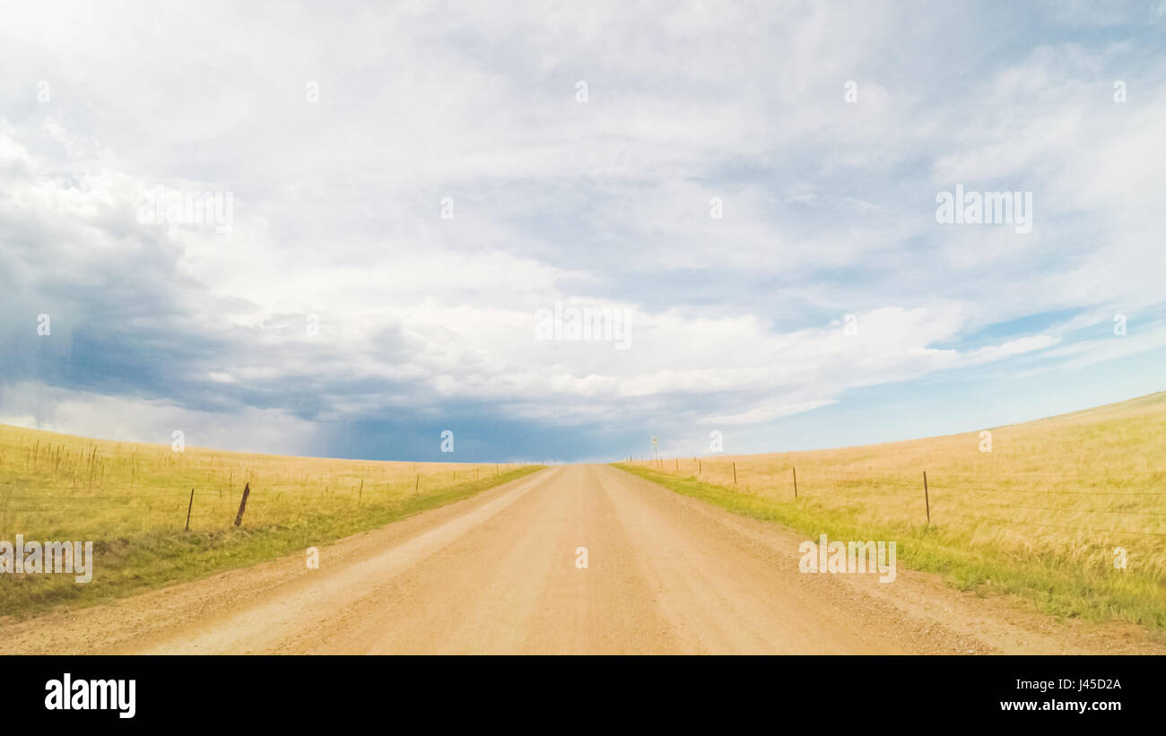 POV point of view - Driving through countryside in Eastern Colorado ...