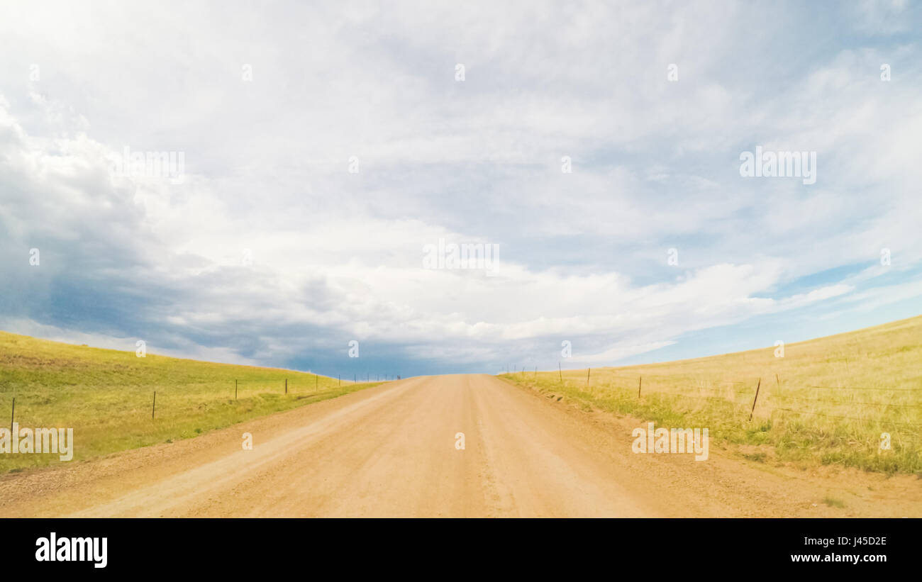 POV point of view - Driving through countryside in Eastern Colorado ...