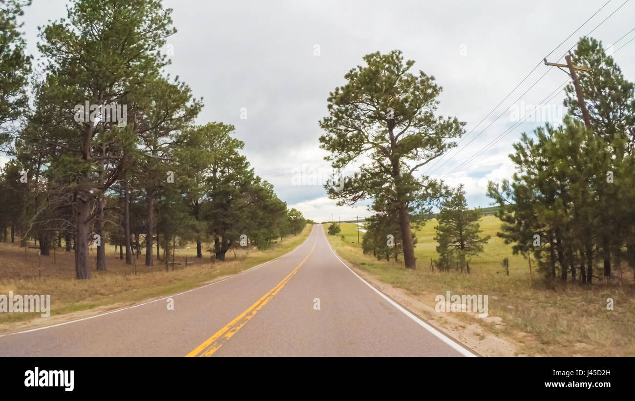 POV point of view - Driving through countryside in Eastern Colorado ...