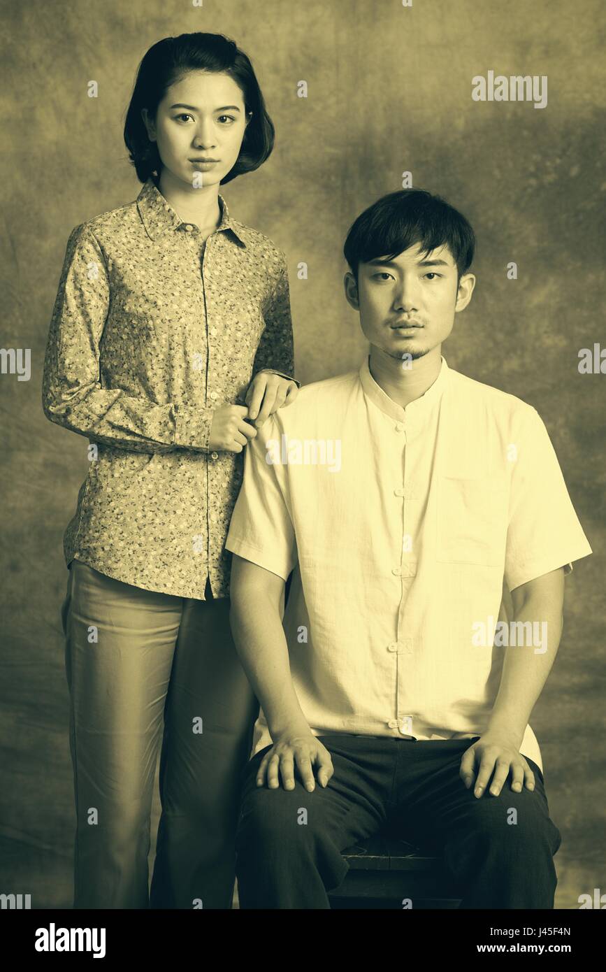 Retro couple black and white hi-res stock photography and images - Alamy