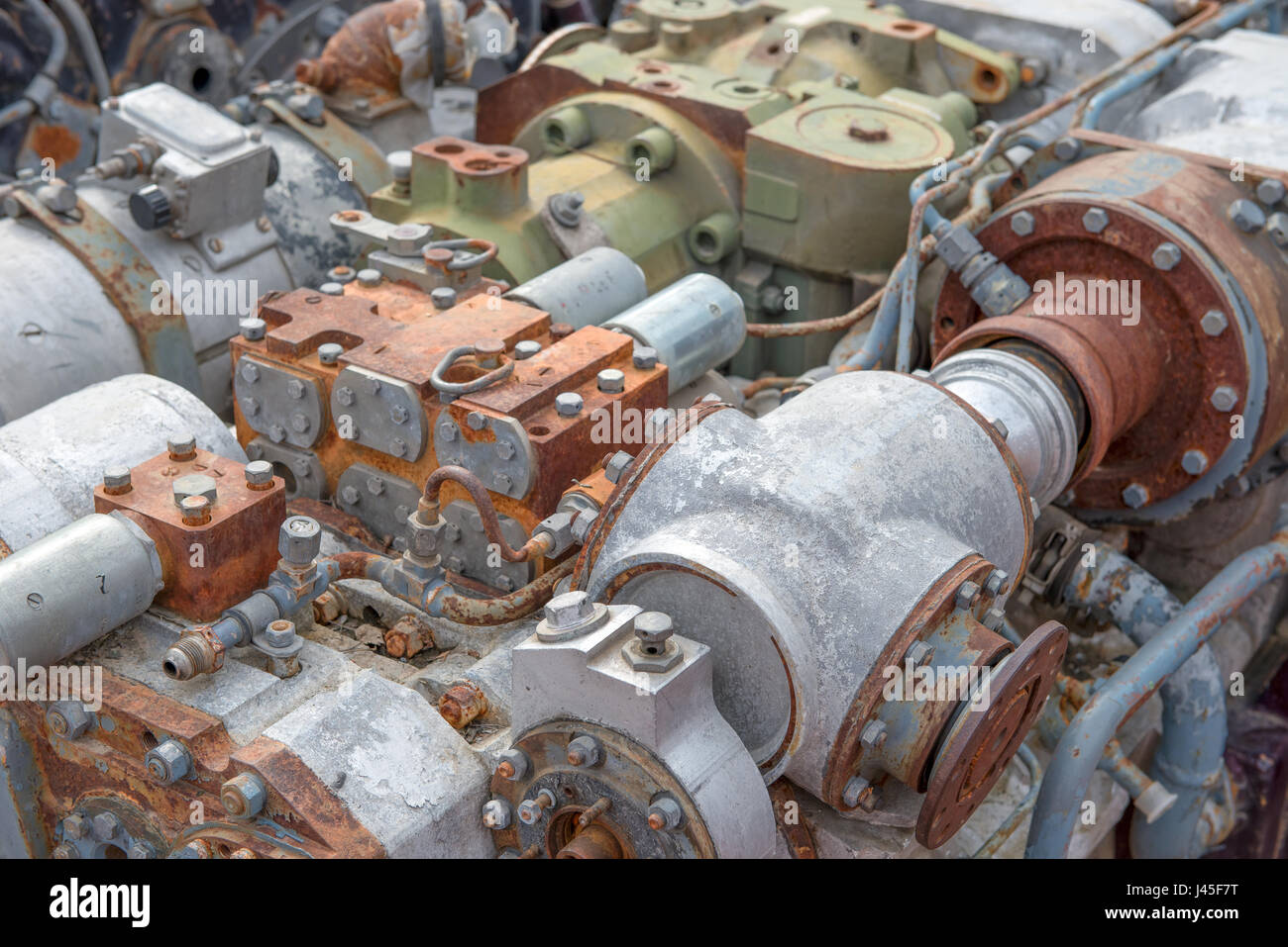 Engine details in perspective. Diesel engine. Motor truck background ...