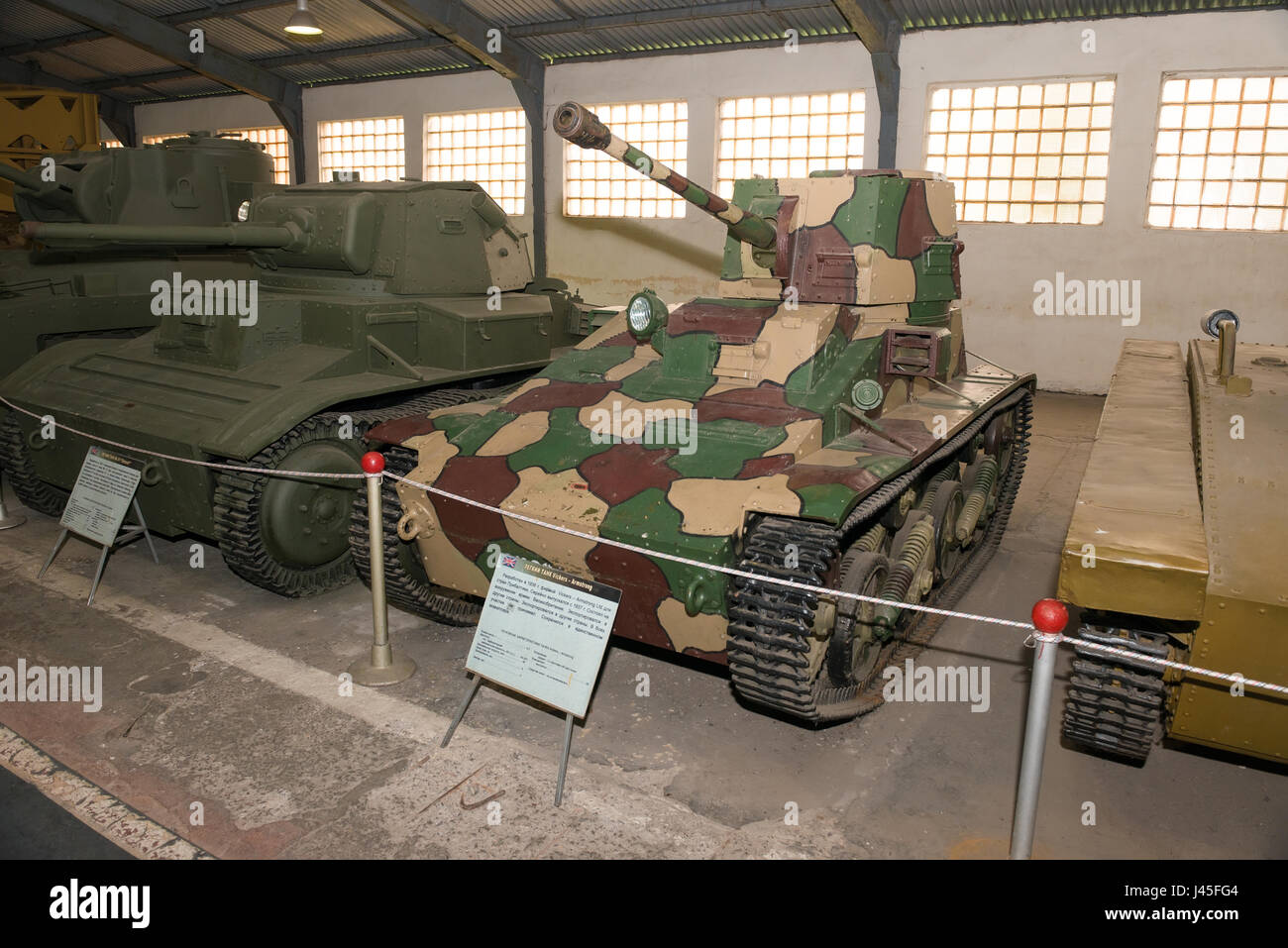 MOSCOW REGION, RUSSIA - SEPTEMBER 01, 2015: Light Tank Vickers ...