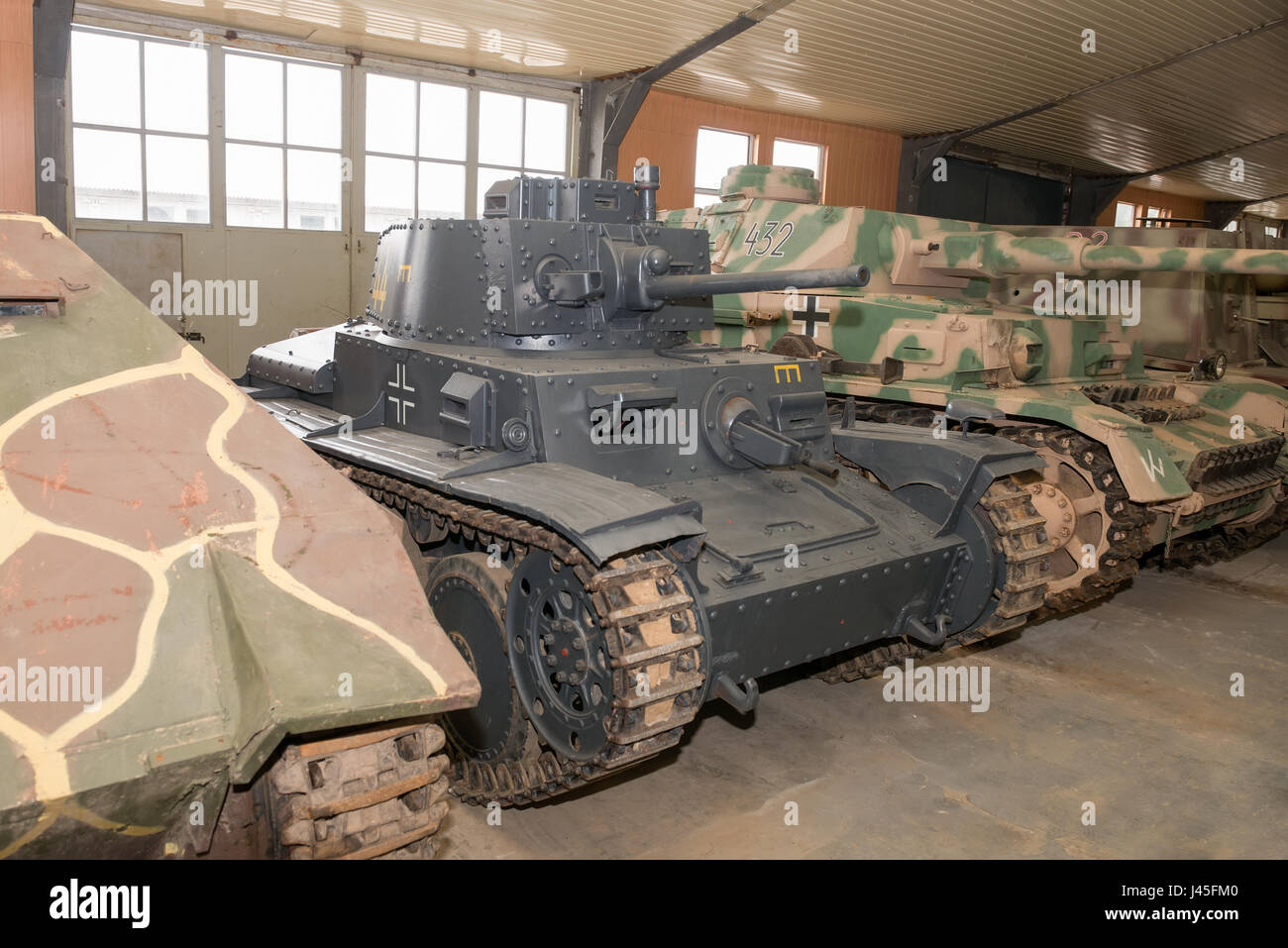 MOSCOW REGION, RUSSIA - SEPTEMBER 01, 2015: Old Light Tank Pz. 38 (t ...
