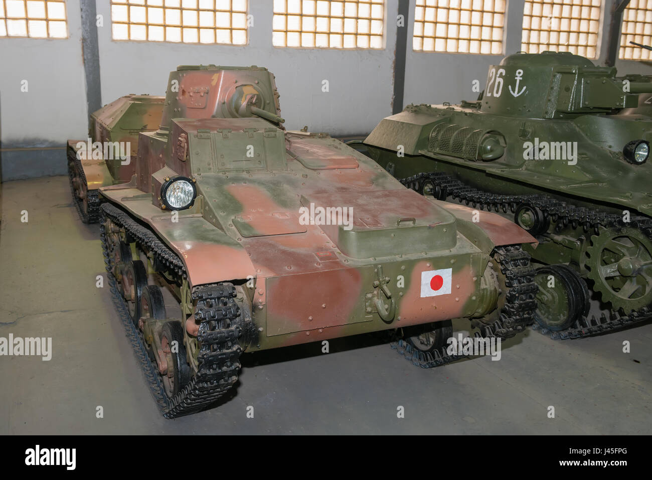 MOSCOW REGION, RUSSIA - SEPTEMBER 01, 2015: Old small tank Tekey Type ...