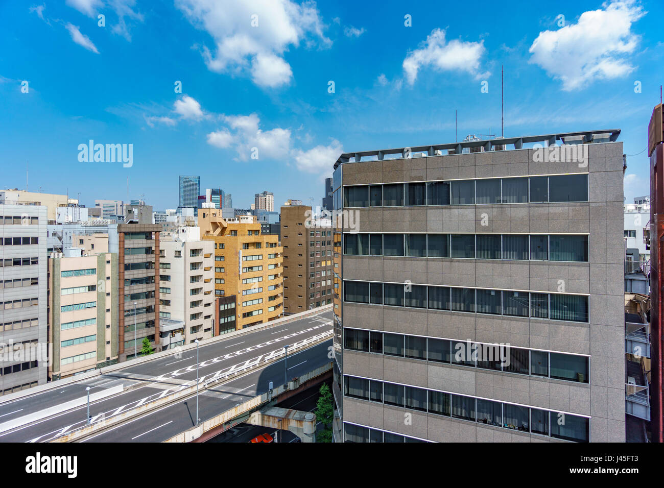 Buildings and road in Japan Stock Photo - Alamy