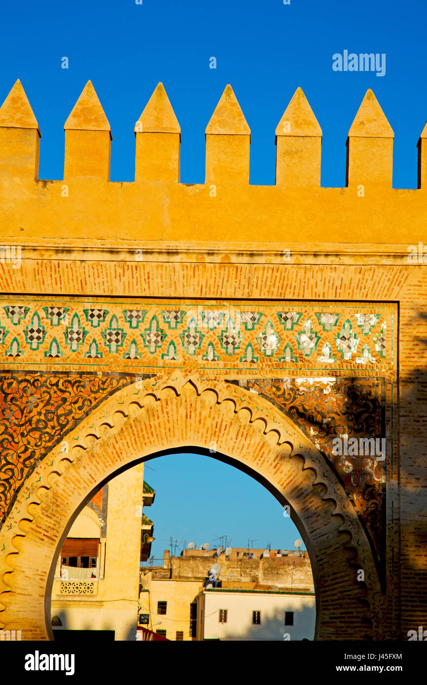 morocco arch in africa old construction the blue sky Stock Photo - Alamy