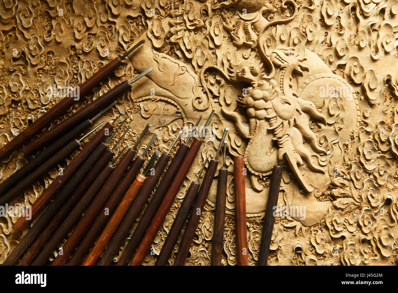 Woodworking engraving tool Stock Photo - Alamy