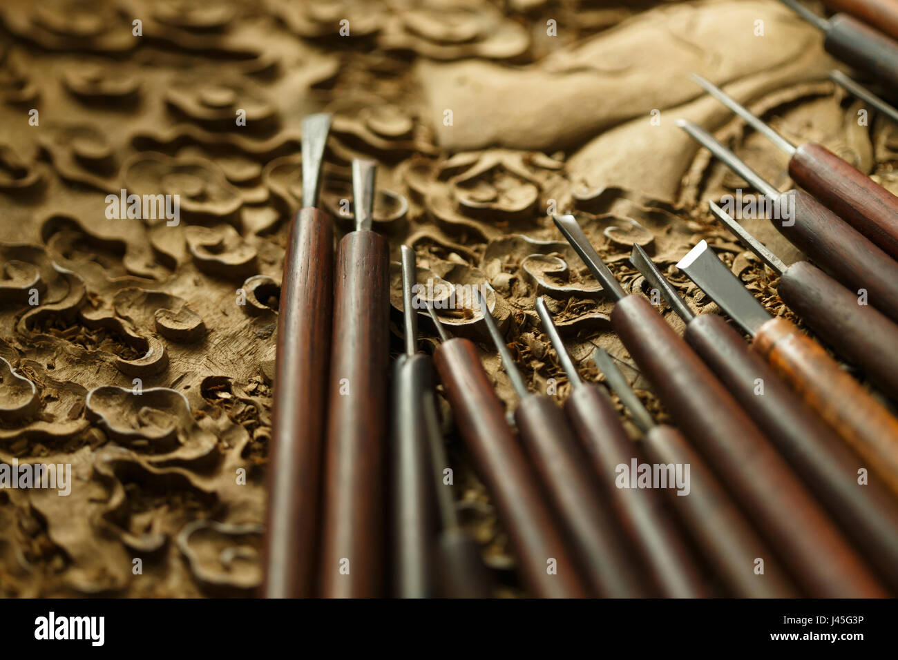 Engraving of the traditional chinese pattern hi-res stock photography ...