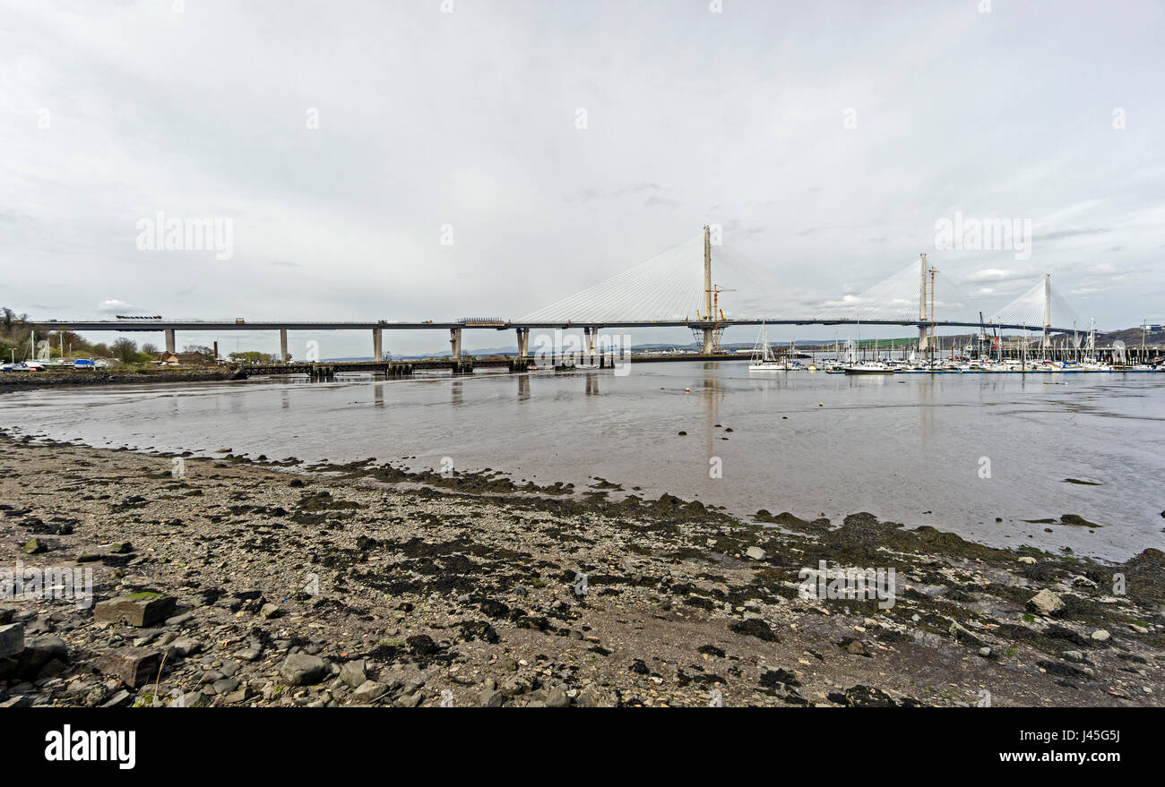 Nearly completed new bridge named Queensferry Crossing between South ...