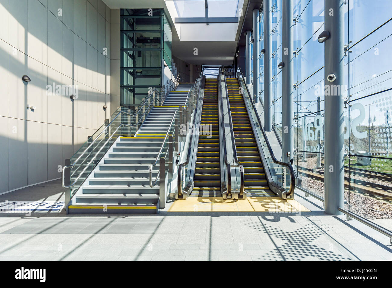 Interior of Scotrail railway interchange station Edinburgh Gateway in ...