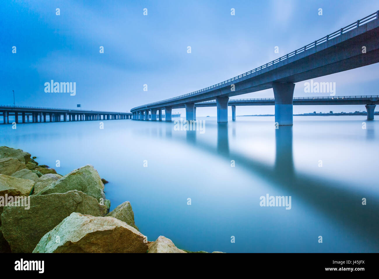 Jiaozhou Bay Bridge of Qingdao,Shandong Province,China Stock Photo - Alamy