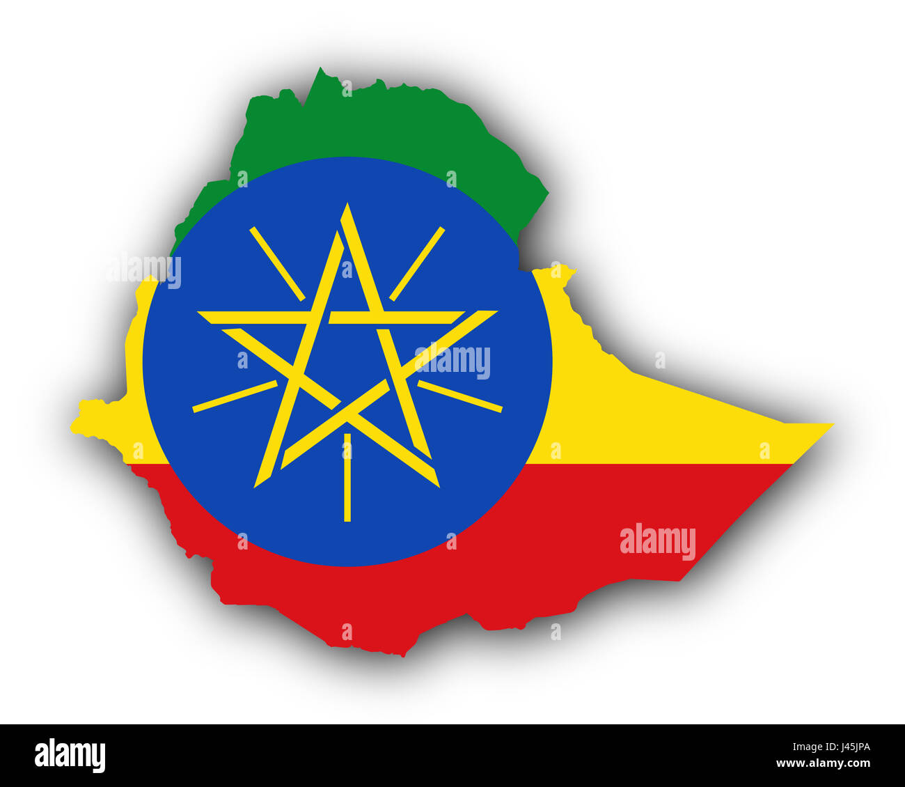 Map and flag of Ethiopia Stock Photo - Alamy