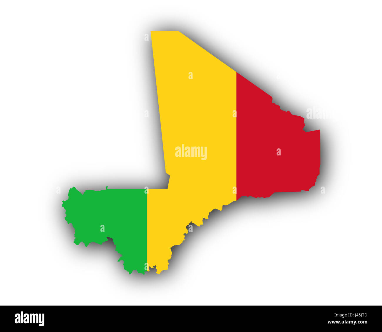 Map and flag of Mali Stock Photo - Alamy