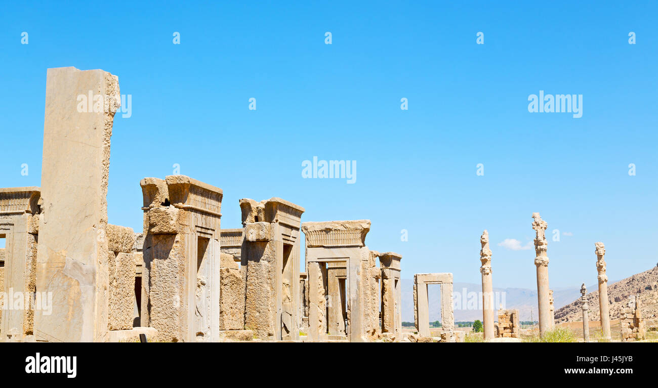 blur in iran persepolis the old ruins historical destination monuments ...
