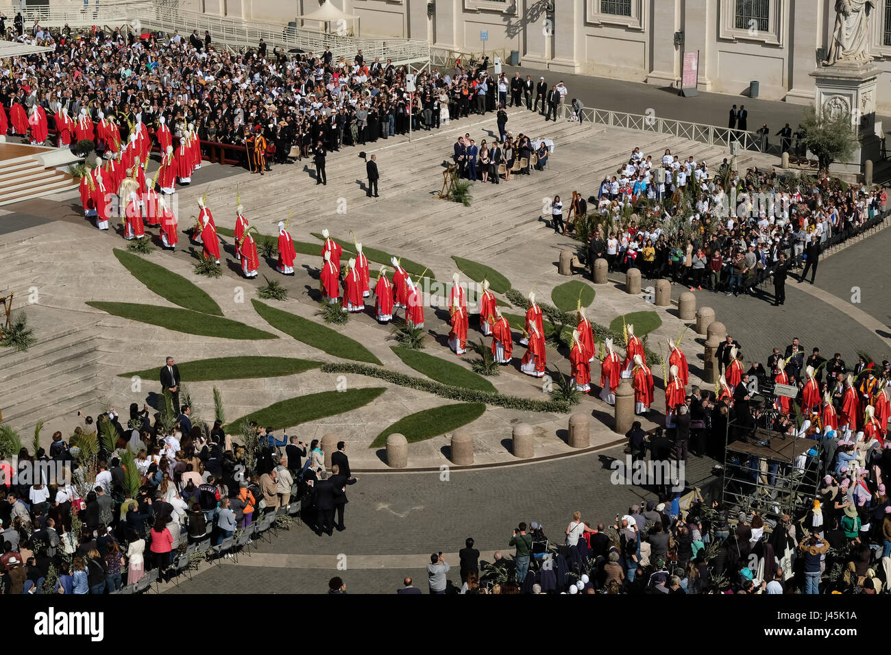 Commemoration of Palm Sunday at Vatican City, St. Peter's Square ...