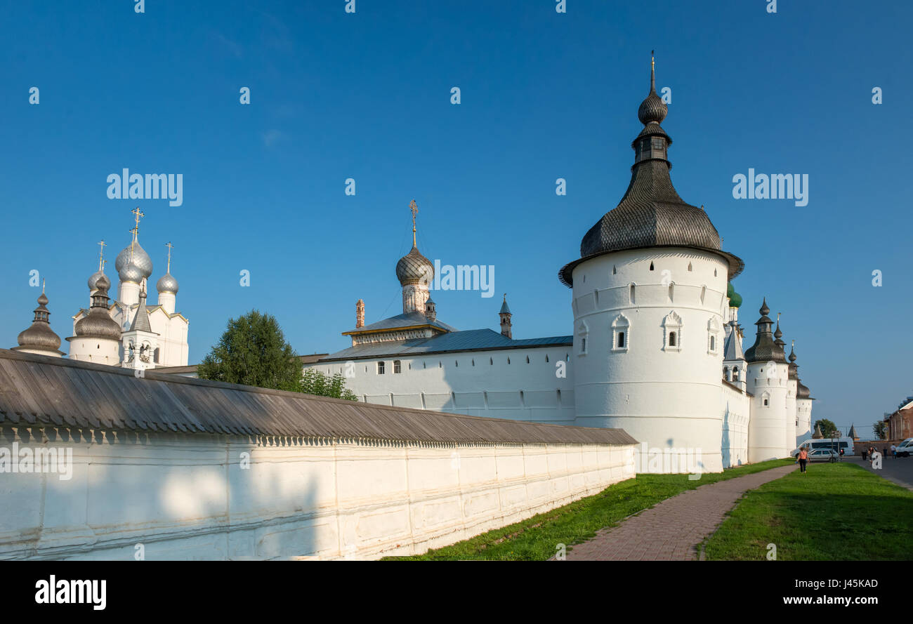 Summer view of medieval the Kremlin in Rostov the Great as part of The ...