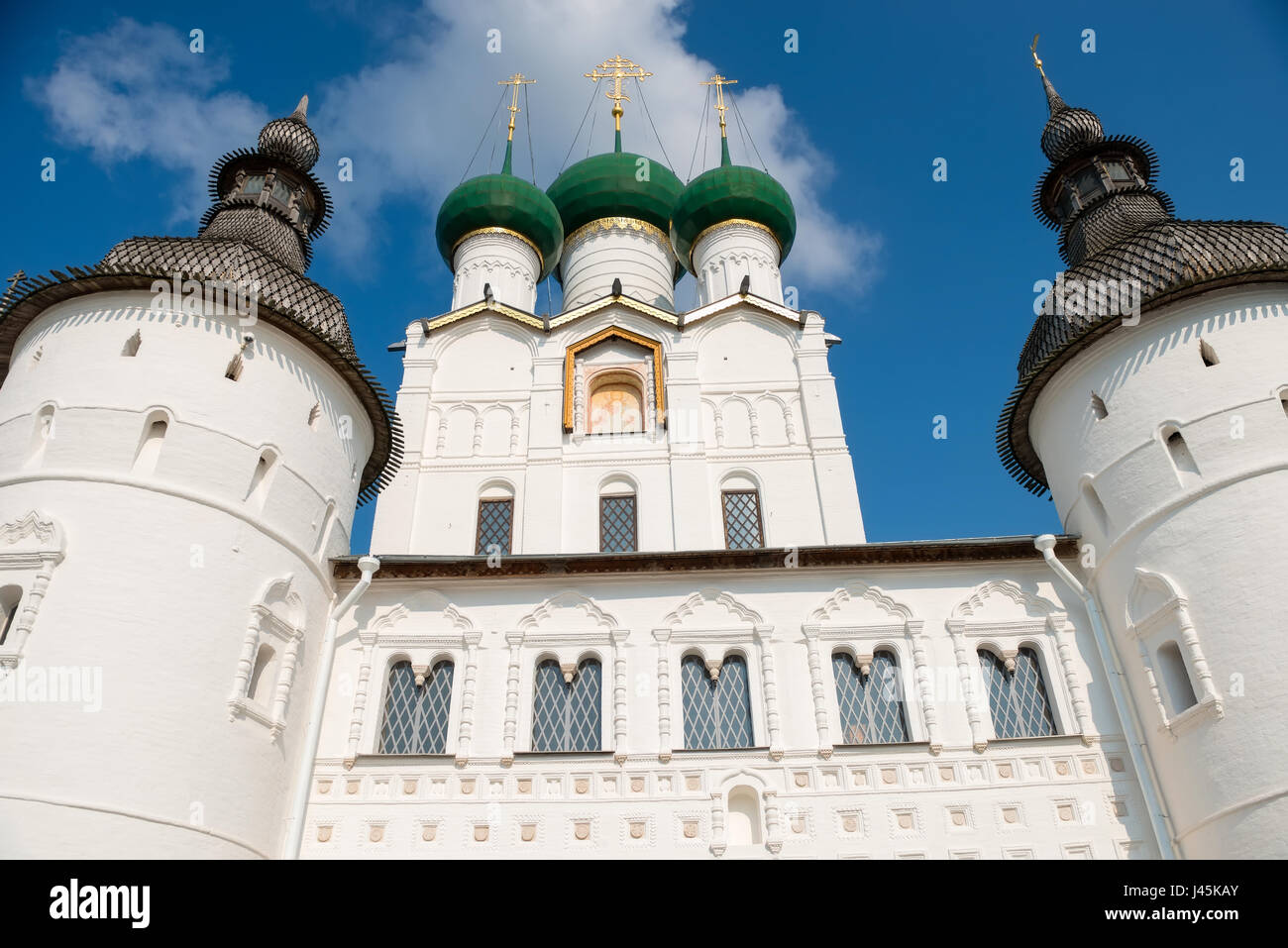 Summer view of medieval the Kremlin in Rostov the Great as part of The ...