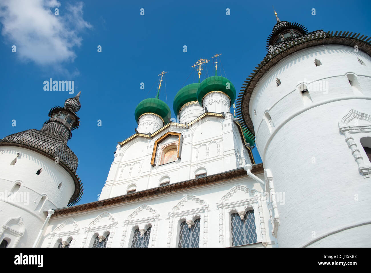 Summer view of medieval the Kremlin in Rostov the Great as part of The ...