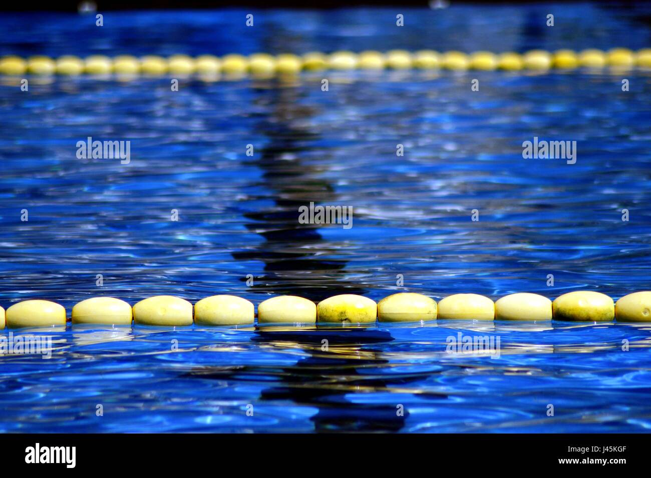 Photo of a swimming pool with floating lane dividers Stock Photo - Alamy