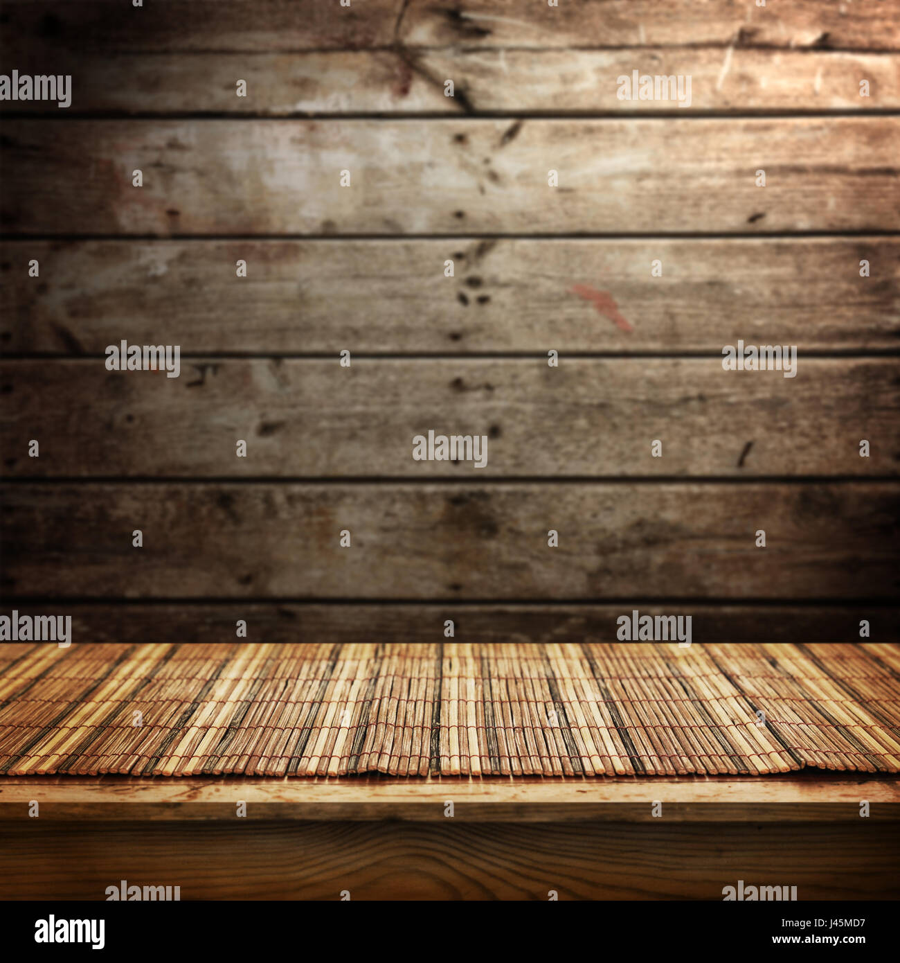 Empty table for display montages Stock Photo - Alamy