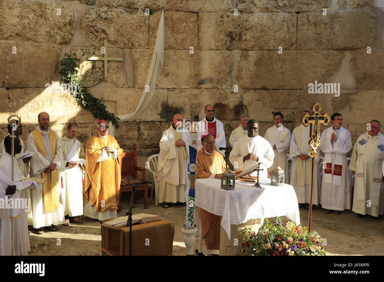 Solemn Eucharist in the Basilica of the holy place of Emmaus ...