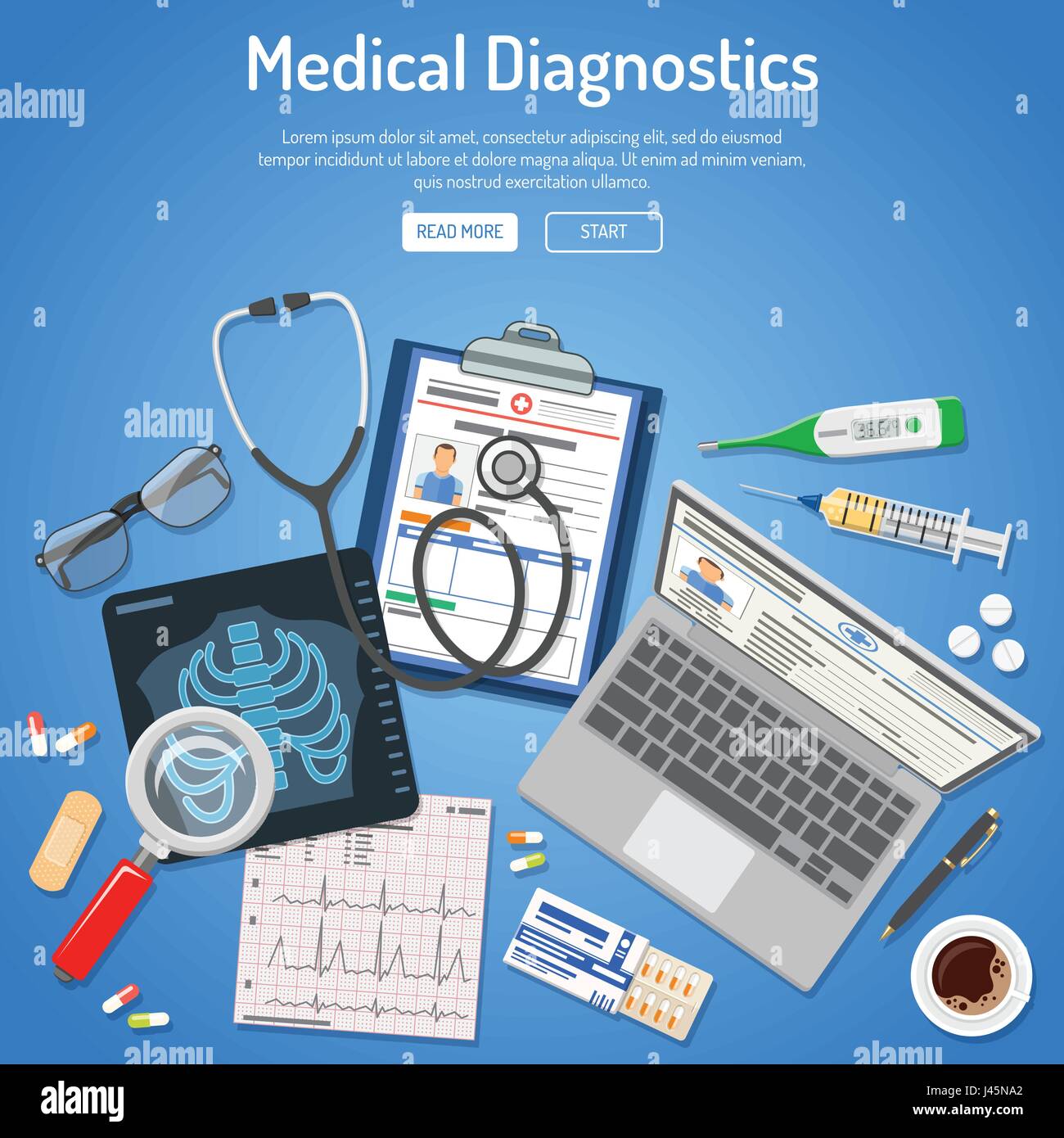 Diagnostics health Stock Vector Images - Alamy