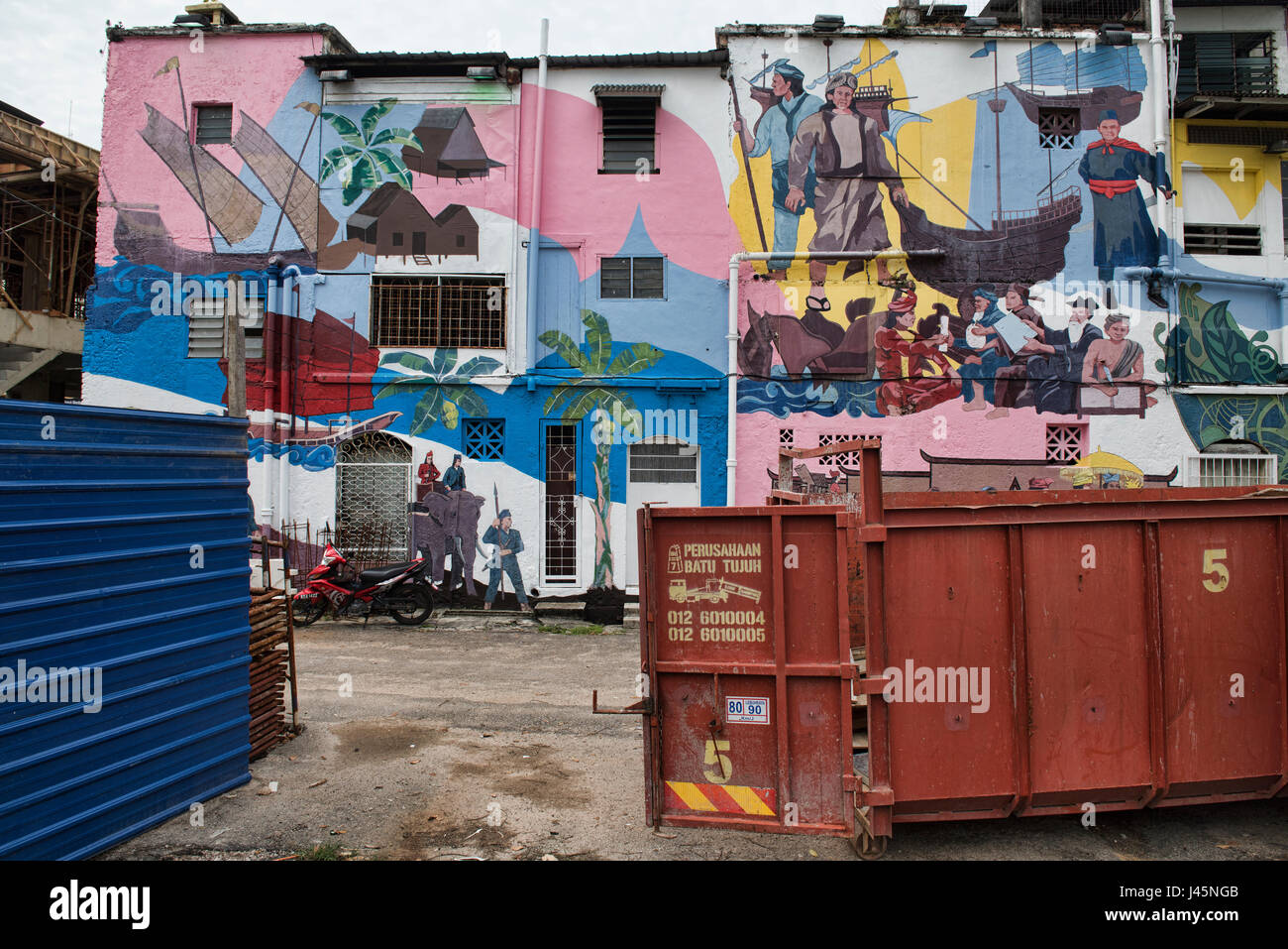 Street art along the Melaka River, Malacca, Malaysia Stock Photo - Alamy
