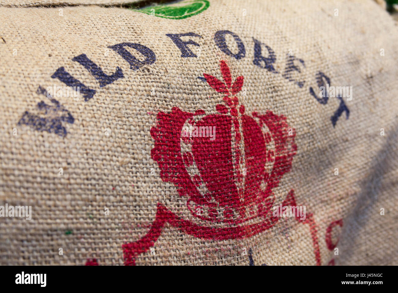 Wild Forest coffee sack Stock Photo - Alamy