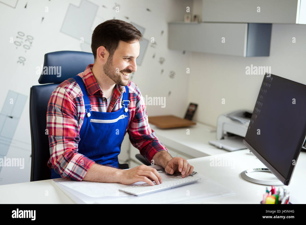 Mechanic at His Workplace doing His Daily Work Auto Repair Service in ...