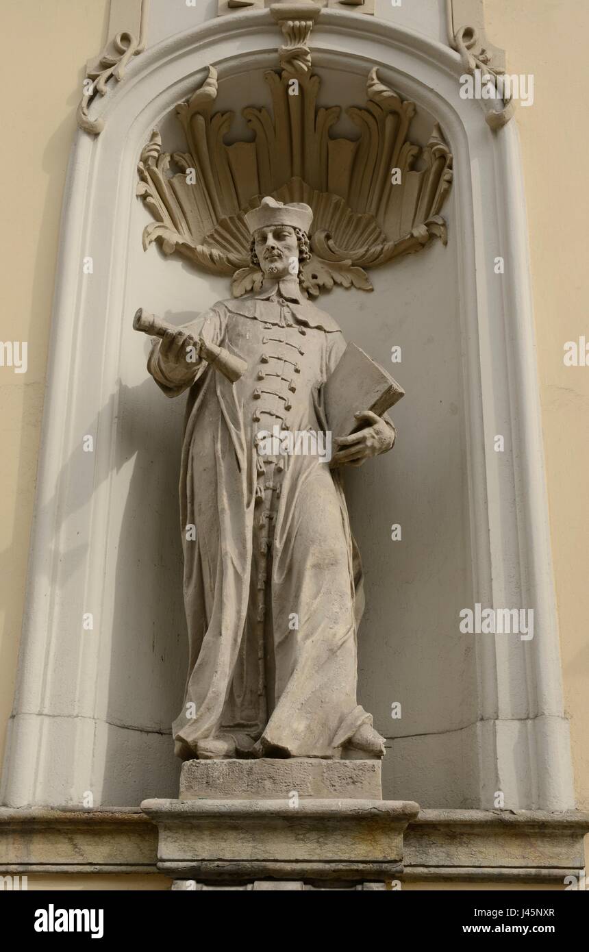 Sculpture of Saint John Sarkander on the facade of Parish Church in ...