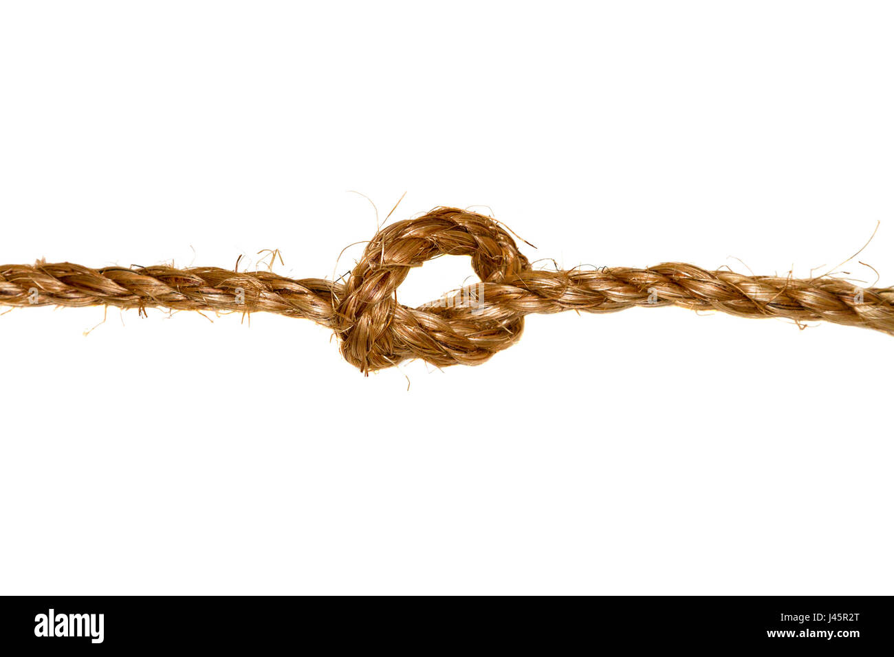 a Collection set of ropes with knot isolated on white background Stock ...